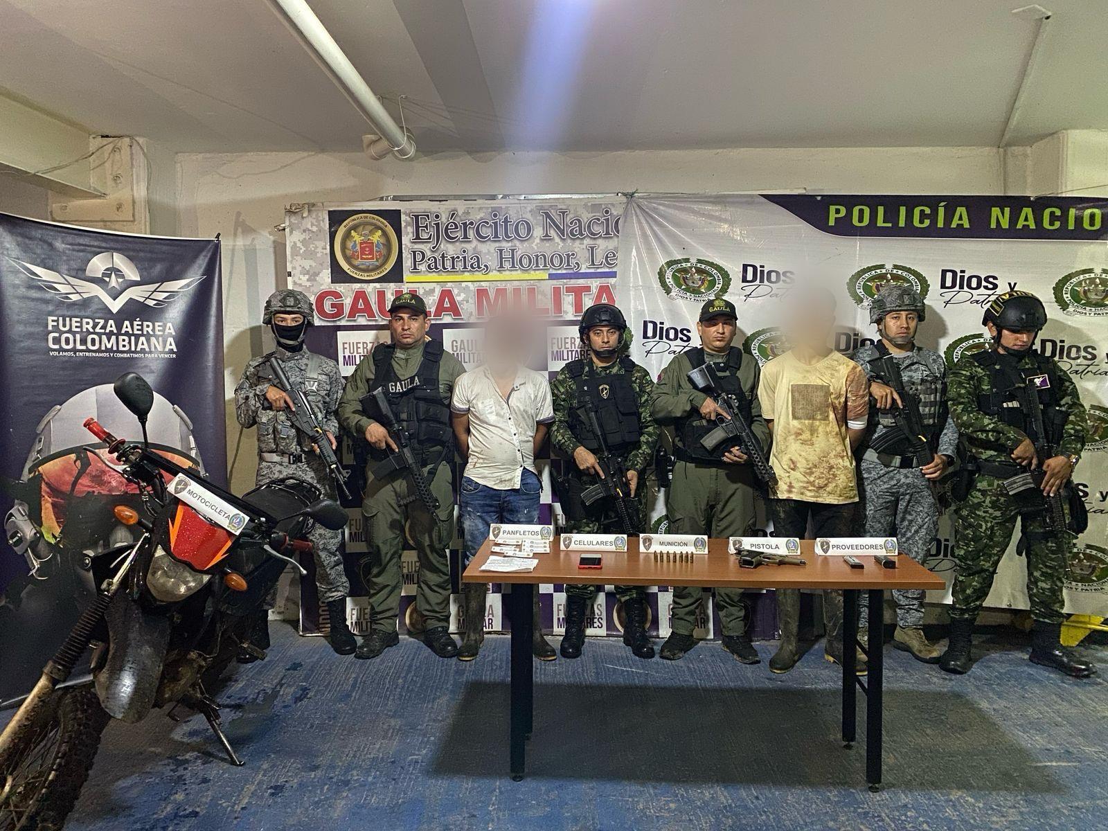 Capturan a dos presuntos integrantes del frente ‘Iván Merchán’ en el ...